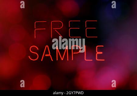 Neon Sign With Bokeh - Free Samples Stock Photo - Alamy