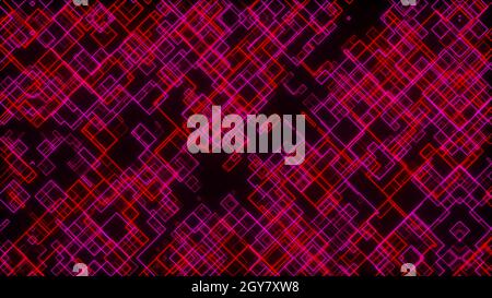 Computer generated cells of different sizes from thin lines. 3d ...