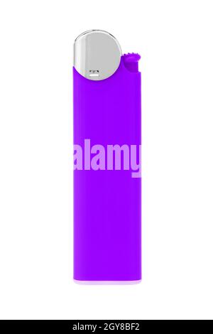 Purple lighter with white background for clipping Stock Photo - Alamy