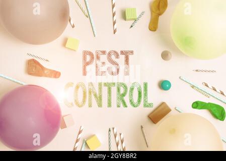 Conceptual display Pest Control, Word for Killing destructive insects ...