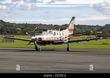 A SOCATA TBM-850 Single Engine Turboprop plane N616CM, at Halfpenny ...