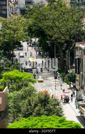 Medellin, Antioquia. Colombia - October 06, 2021. The Coltejer Building ...