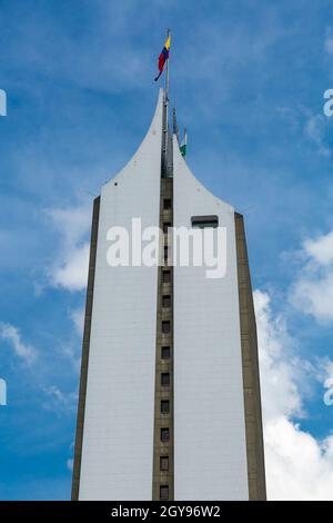 Medellin, Antioquia. Colombia - October 06, 2021. The Coltejer Building ...