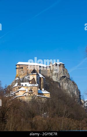 Orava castle, winter landscape, Orava region Slovakia Stock Photo - Alamy