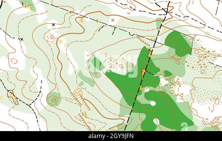 Detailed fragment of abstract vector topographic map Stock Photo - Alamy