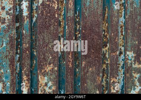 Old metal door with rust and cracking paint Stock Photo - Alamy
