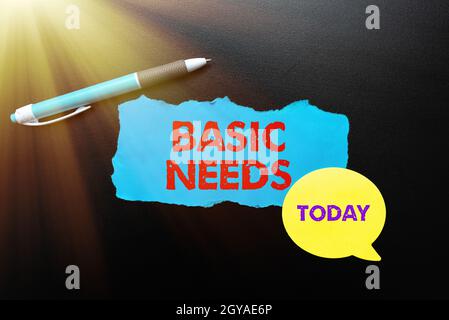 Conceptual display Basic Needs. Business approach necessary to sustain ...