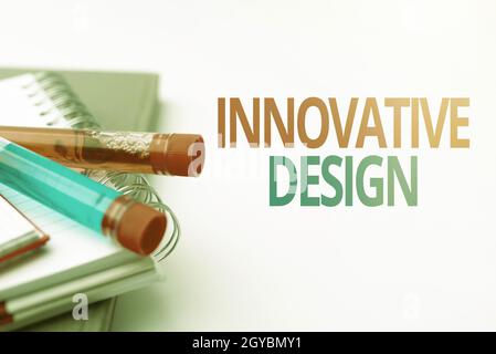 Writing note showing Innovation. Business photo showcasing New method ...