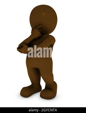 3D Render of Morph Man thinking Stock Photo - Alamy