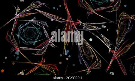 Computer abstract background with iridescent multi-color structure ...