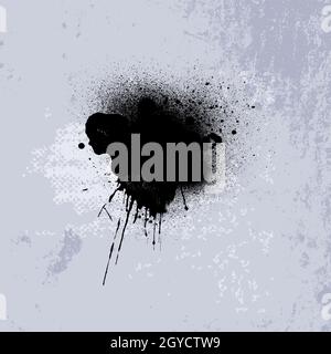 Detailed grunge background with ink splat Stock Photo - Alamy