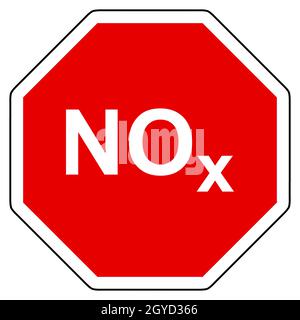 Nitrogen oxides and stop sign Stock Photo - Alamy