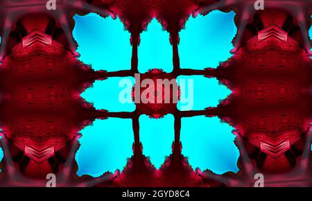 Watercolor neon cyan deep blue black ink square natural photo quality ...