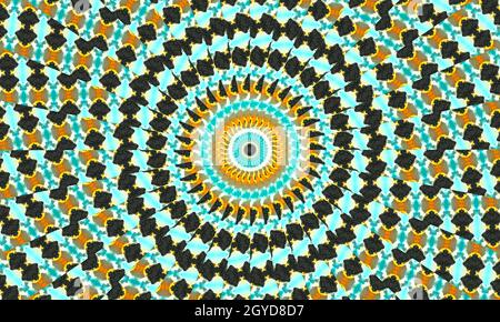 Round dot figure. Seamless pattern with circles. Abstract blue ...