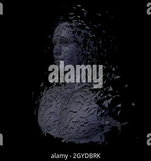 3d render of Abstract polygonal human face Stock Photo - Alamy