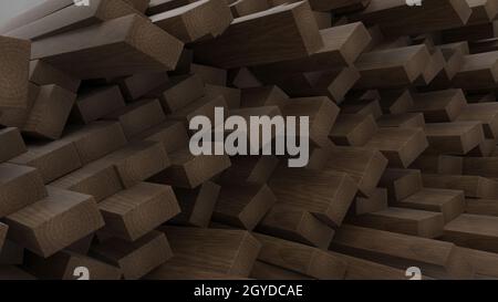 3D Render of construction timber beams and planks Stock Photo - Alamy