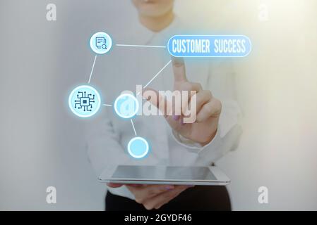 Inspiration showing sign Customer Success. Business idea customers ...