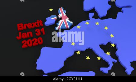 3d render of a brexit graphic Stock Photo - Alamy