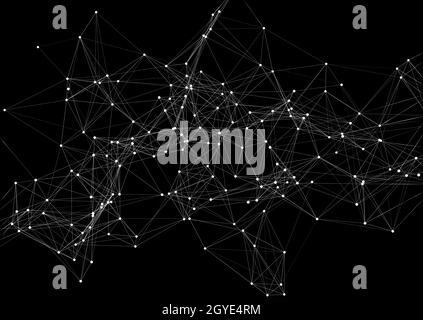Network connections background with a low poly design Stock Photo - Alamy
