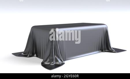 3d render of podium covered in cloth Stock Photo - Alamy