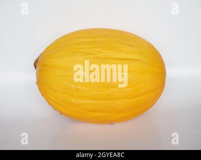 yellow Canary melon (scientific name C melo) vegetarian fruit food ...