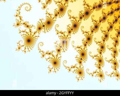 3D-Illustration of a zoom into an infinite mathematical fractal set ...