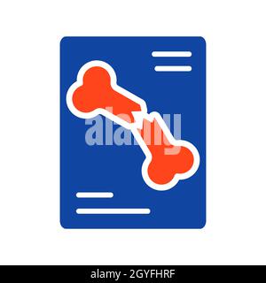 Bone fracture X-ray scan vector icon Stock Photo - Alamy