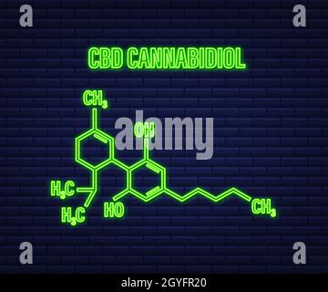 THC molecular formula. Tetrahydrocannabinol molecule structure on white ...