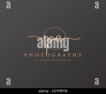 PE feminine logo. Usable for Nature, Salon, Spa, Cosmetic and Beauty ...