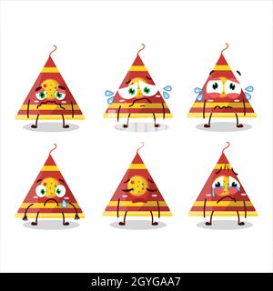 Firecracker smoke cone cartoon character bring the flags of various ...