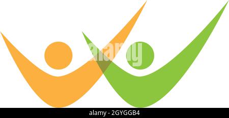 Adoption and community care Logo template vector icon Stock Vector ...