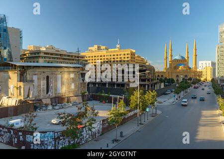 LEBANON, BEIRUT, BACHOURA, BECHARA EL KHOURY STREET, CITY CENTER DOME ...