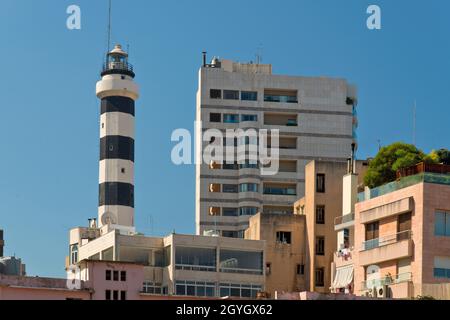LEBANON, BEIRUT, RAS BEYROUTH, MANARA, OLD BEIRUT LIGHTHOUSE Stock ...