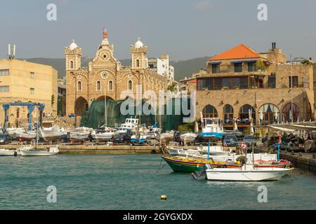 LEBANON, NORTH LEBANON, BATROUN, PORT OF BATROUN Stock Photo - Alamy