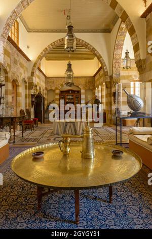 Interior of Debbane Palace Museum, Sidon (Saida), southern Lebanon ...