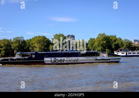 Uber Ferry Boat on River Thames, London Stock Photo - Alamy