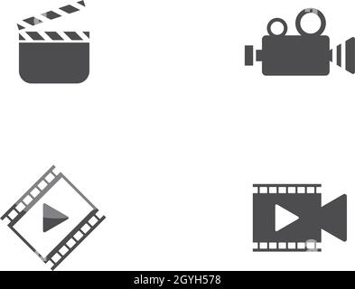 Movie Logo Template vector Stock Vector Image & Art - Alamy