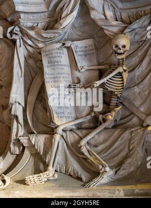 Skeleton statue of Notre-Dame-et-Saint-Véran Cathedral, Cavaillon ...