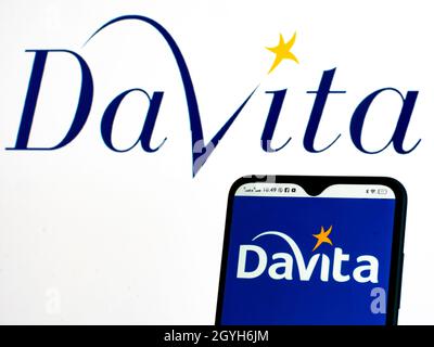 In this photo illustration, DaVita Inc. logo seen displayed on a ...