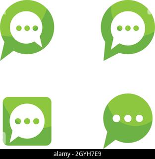 Speech bubble icon Logo template vector illustration Stock Vector Image ...