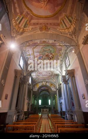 The ancient Abbey of Vallombrosa, Reggello, Florence, Italy, under a ...
