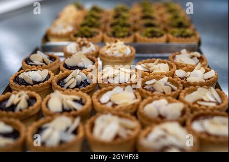 mignon of sweet pastries for breakfast consisting of biscuit and ...