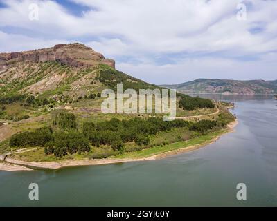 Amazing Aerial view of Studen Kladenets Reservoir, Kardzhali Region ...