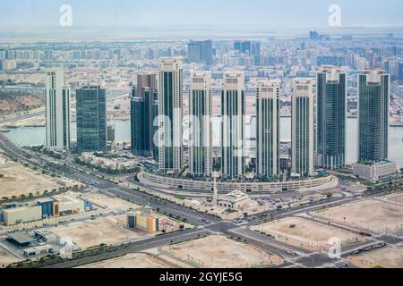 Sun Tower, Reem Island, Abu Dhabi Stock Photo - Alamy