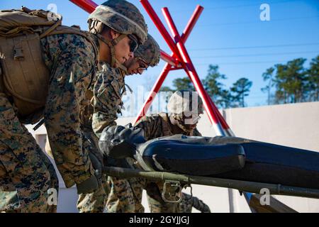 U.S. Marine Corps Cpl. Karina Contreras, a motor vehicle operator, with ...