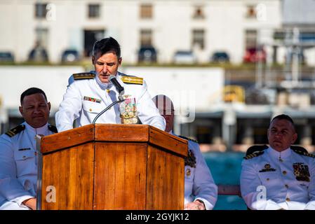 Guest speaker Rear Adm. Blake Converse, Commander, Submarine Group 9 ...