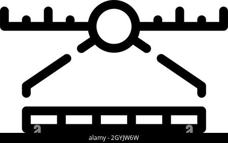 spectrum range electromagnetic line icon vector. spectrum range ...