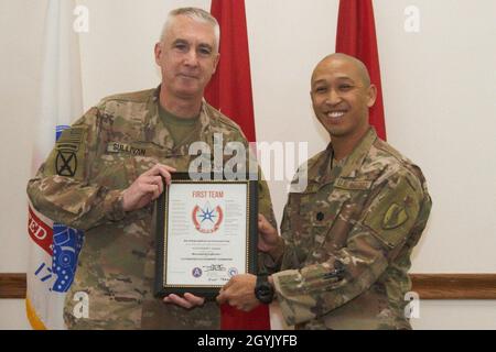 U.S. Army Col. Patrick Sullivan, commander of the 20th Engineer Brigade ...