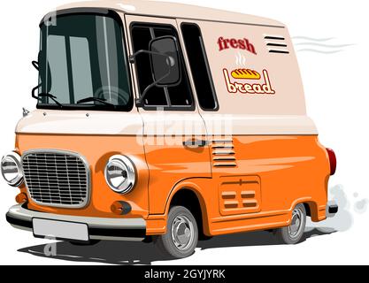 Cartoon commercial delivery van. Available EPS-10 vector format with ...