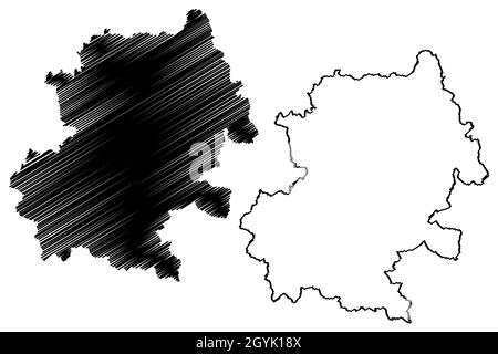 Kandhamal district (Odisha State, Republic of India) map vector ...